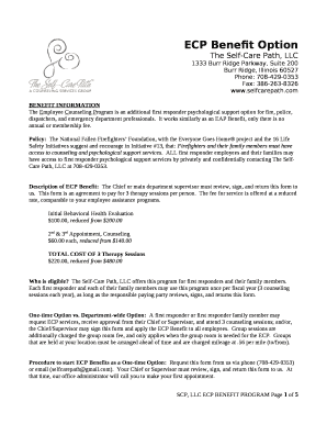 ECP Benefit Option Doc Template | pdfFiller