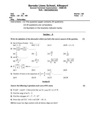 : MATHEMATICS Doc Template | pdfFiller