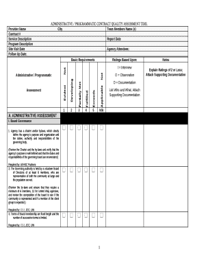 ADMINISTRATIVE / PROGRAMMATIC CONTRACT QUALITY ASSESSMENT TOOL Doc ...
