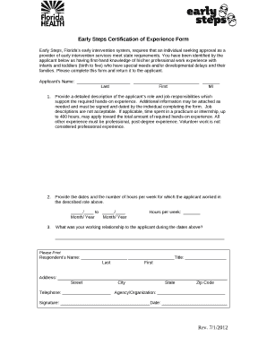 Early Steps, Floridas early intervention system, requires that an ...