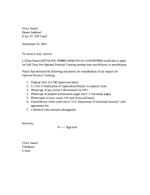 I, Your Name (SEVIS ID#: N0000123456/I-94 No: 61234567890) would like ...