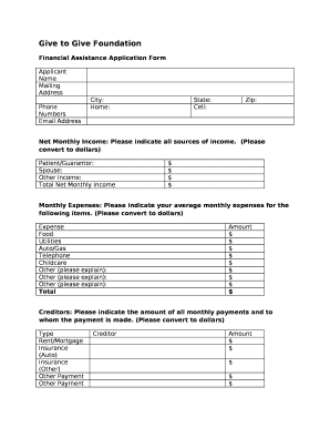 Give to Give Foundation Doc Template | pdfFiller