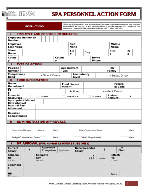 This is designed for use in submitting SPA personnel action requests ...