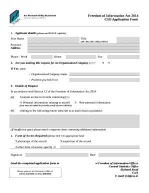 cso application Doc Template | pdfFiller