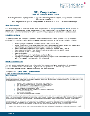 NTU Progression Doc Template | pdfFiller