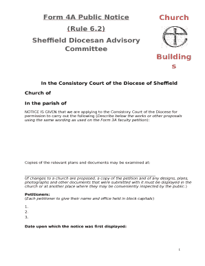 4A Public Notice Doc Template | pdfFiller
