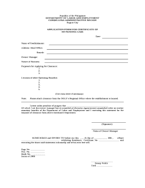 NO PENDING CASE Doc Template | pdfFiller