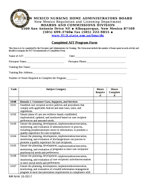 Completed AIT Program Doc Template | pdfFiller