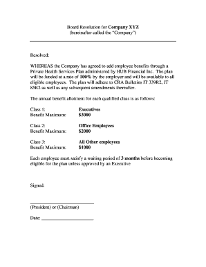 Fillable Online Board Resolution for Company XYZ Fax Email Print ...