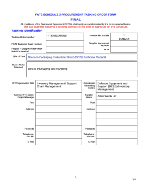 Services Packaging Instruction Sheet (SPIS) Technical Support Doc ...