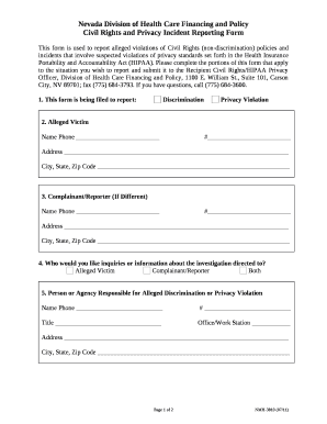 Civil Rights and Privacy Incident Reporting - dhcfp nv Doc Template ...