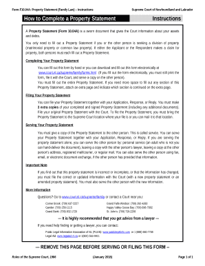 How to Complete a Property Statement Doc Template | pdfFiller