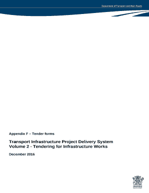 AppendixF Tender s Doc Template | pdfFiller