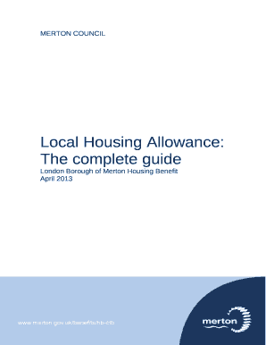 Background to Local Housing Allowance (LHA)3 Doc Template | pdfFiller