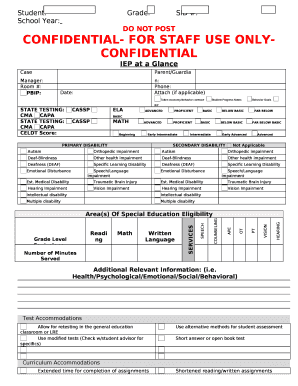 Student:Grade:SID #:School Year: Doc Template | pdfFiller