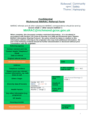 Richmond MARAC Referral Doc Template | pdfFiller
