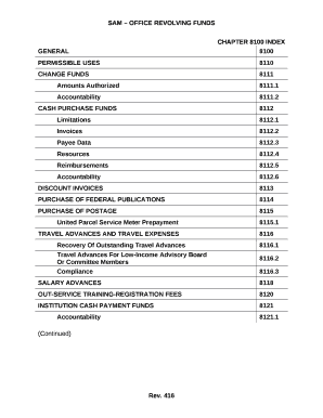 CHANGE FUNDS Doc Template | pdfFiller