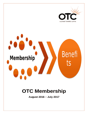 OTC Membership Doc Template | pdfFiller