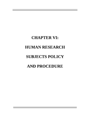 HUMAN RESEARCH SUBJECTS: PRINCIPLES AND PROCEDURES Doc Template | pdfFiller