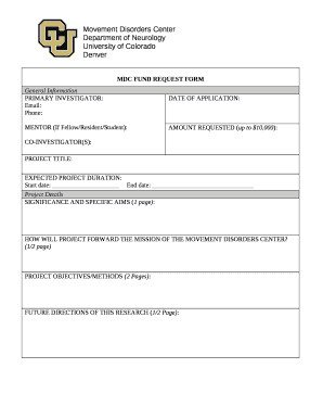 MDC FUND REQUEST Doc Template | pdfFiller