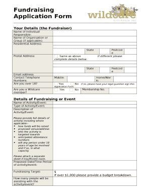 Your Details (the Fundraiser) Doc Template | pdfFiller
