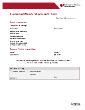 Fundraising/Membership Request Doc Template | pdfFiller