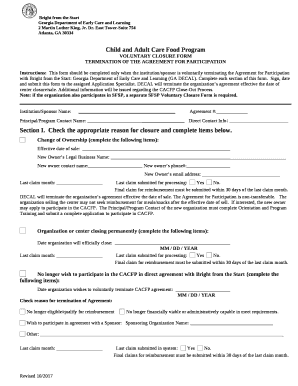 VOLUNTARY CLOSURE Doc Template | pdfFiller