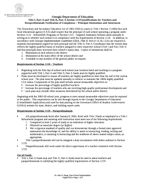 In addition, in accordance with Georgia Implementation Guidelines ESEA ...