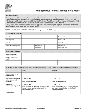 A copy of this report will be provided to the carer applicant/s prior ...