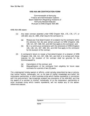 KRS 45A Doc Template | pdfFiller