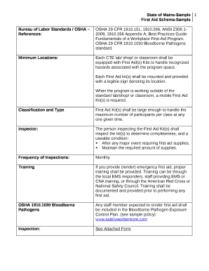 Bureau of Labor Standards / OSHA References: Doc Template | pdfFiller