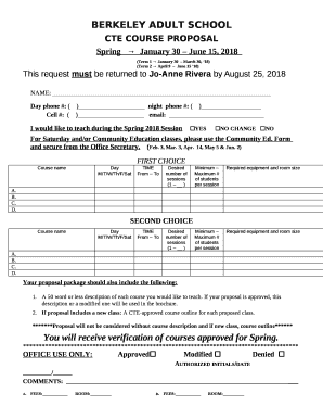 BERKELEY ADULT SCHOOL Doc Template | pdfFiller