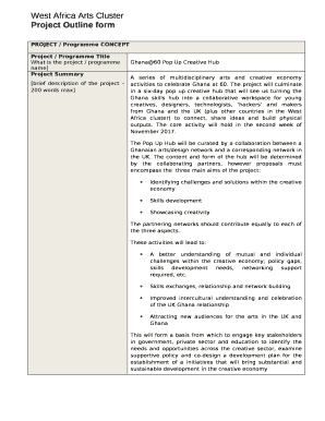 PROJECT / Programme CONCEPT Doc Template | pdfFiller
