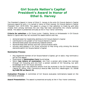 Girl Scouts Nations Capital Doc Template | pdfFiller