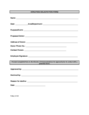 DONATION SOLICITATION Doc Template | pdfFiller