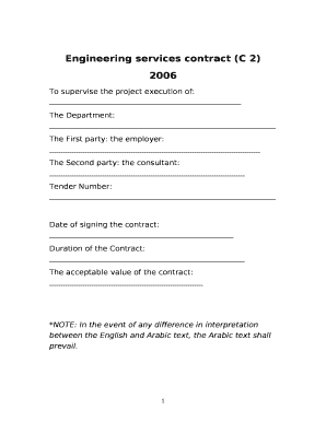 Engineering services contract (C 2) Doc Template | pdfFiller