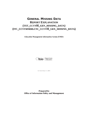 General Missing Data Doc Template | pdfFiller