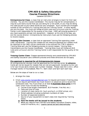 CPR AED & Safety Education Doc Template | pdfFiller