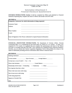 Solicitation Attachment 5 Doc Template | pdfFiller