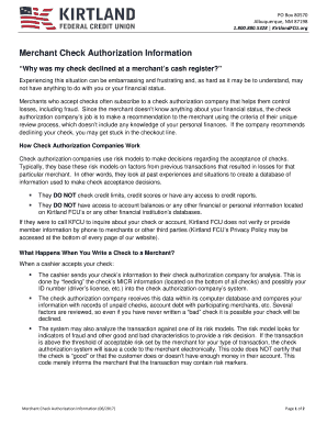 Fillable Online Merchant Check Authorization Information Fax Email ...