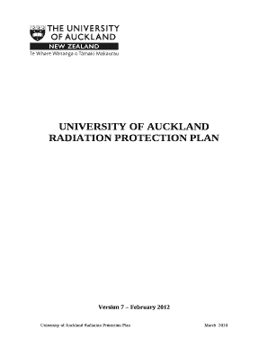 RADIATION PROTECTION PLAN Doc Template | pdfFiller