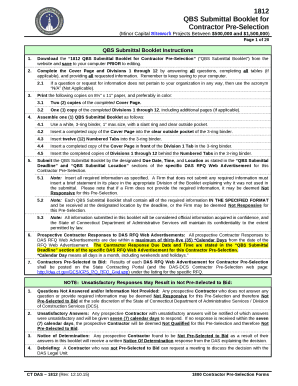 QBS Submittal Booklet Instructions Doc Template | pdfFiller