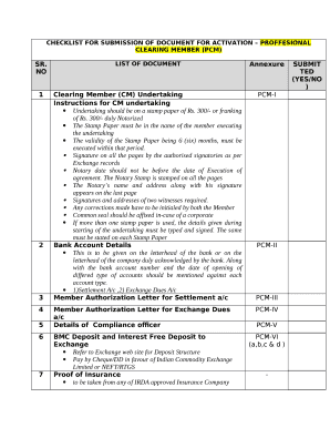 CHECKLIST FOR SUBMISSION OF DOCUMENT FOR ACTIVATION PROFFESIONAL ...