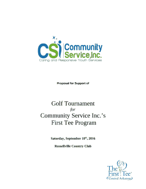 First Tee Program Doc Template | pdfFiller