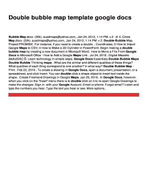 Fillable Online Double bubble map template google docs Fax Email Print ...