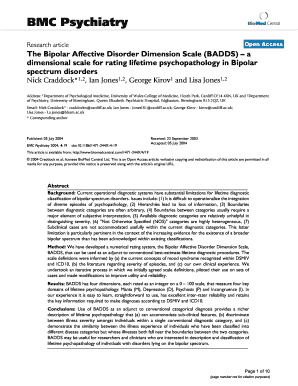 Fillable Online The Bipolar Affective Disorder Dimension Scale (BADDS) a Fax Email Print - pdfFiller