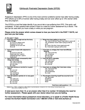 Fillable Online Postpartum depression (PPD) is one of the most common ...