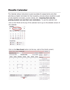 Fillable Online Moodle Calendar Fax Email Print - pdfFiller