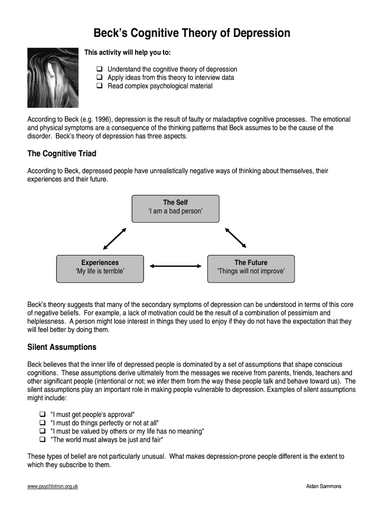 Beck's Cognitive Theory - Fill Online, Printable, Fillable, Blank ...