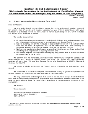 We agree to abide by this Bid for insert: period of validity as ...